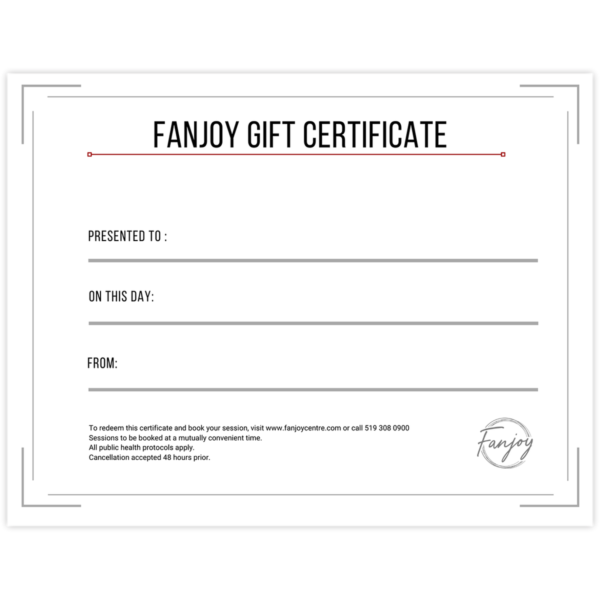 Fanjoy Gift Certificate – Chef Pam Fanjoy